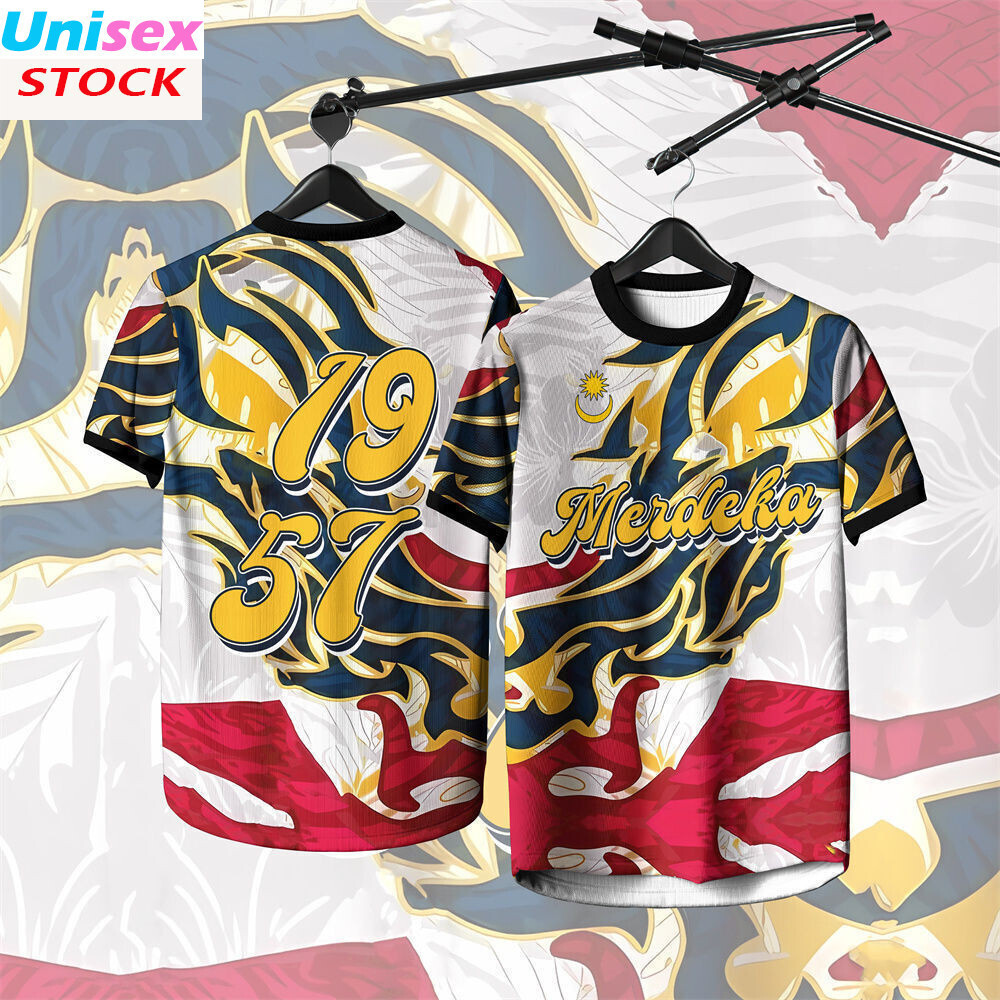 Free Customization 2025 New Summer Merdeka T Shirt Malaysia Baju ...