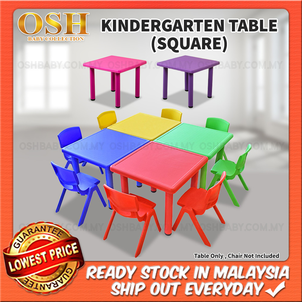 KINDERGARTEN TABLE -SQUARE Meja Taska Meja Tadika Kids Children Table ...