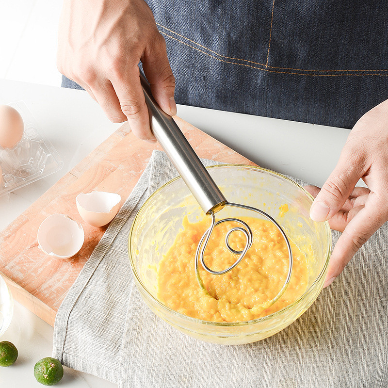 Stainless Steel Handheld Dough Mixer with Scraper Single Dual Hole ...