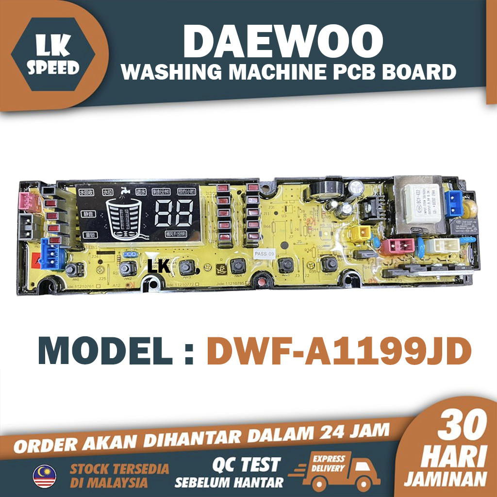 DWF-A1199JD DAEWOO WASHING MACHINE PCB BOARD / CONTROL BOARD DWF-A1199 | Shopee Malaysia