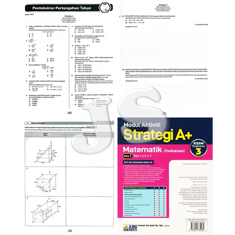 MODUL AKTIVITI STRATEGI A+ TINGKATAN 3 KSSM 2025 - PENERBIT ILMU BAKTI ...