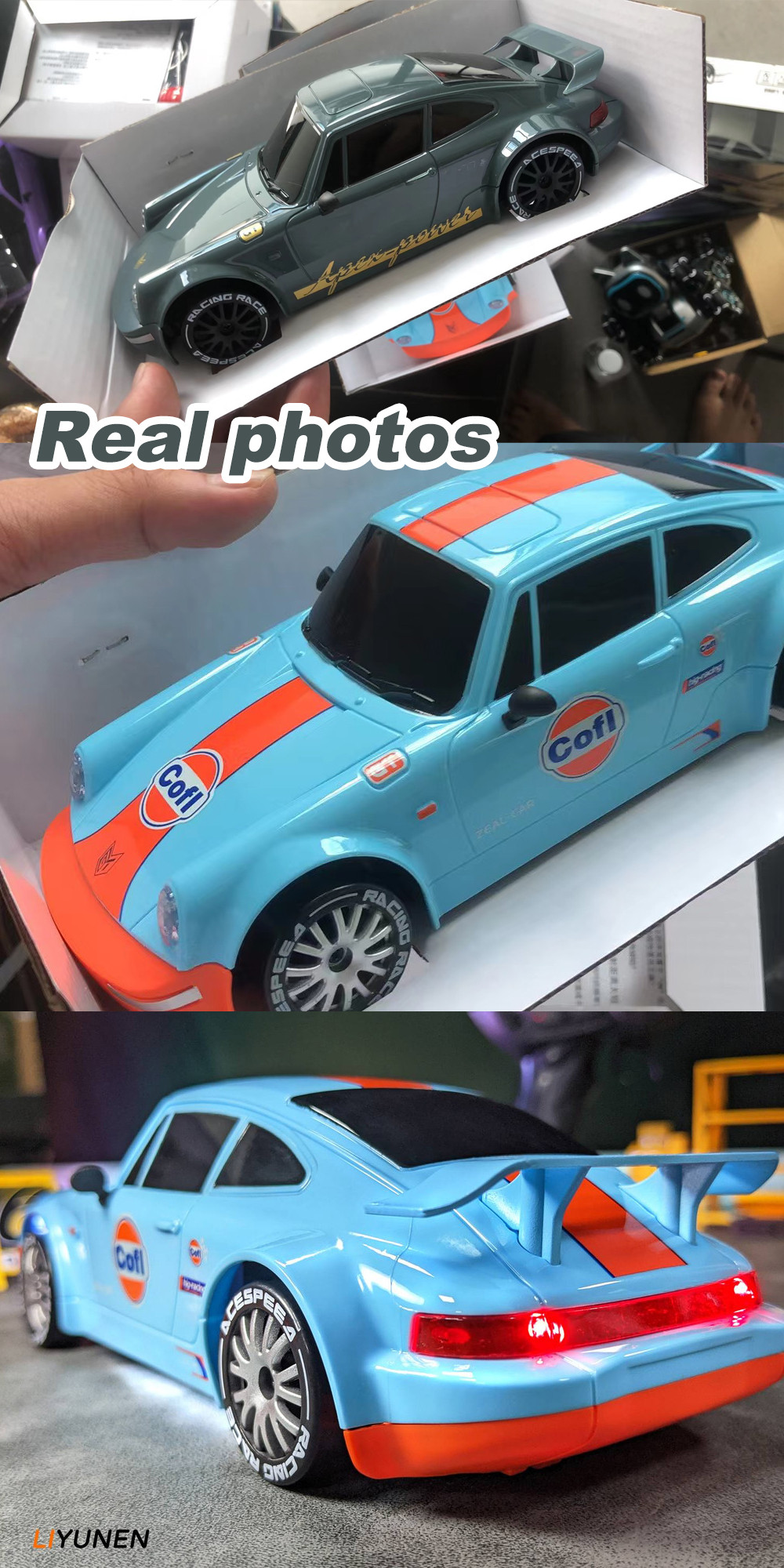 1/20 4WD RC Drift GTR Car Sports Car Full Scale Remote Control Air ...