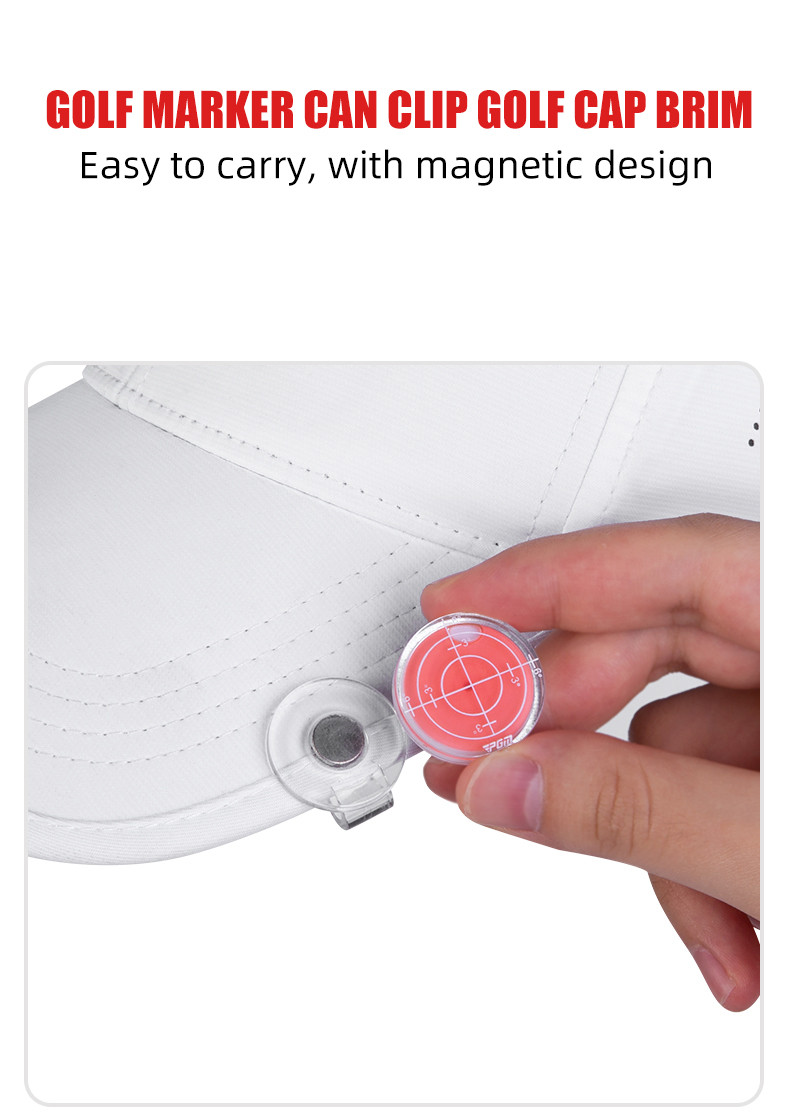 PGM MK011 Golf Level Function Marks Magnetic Cap Clip Golf Ball Marker Red and Blue | Shopee ...