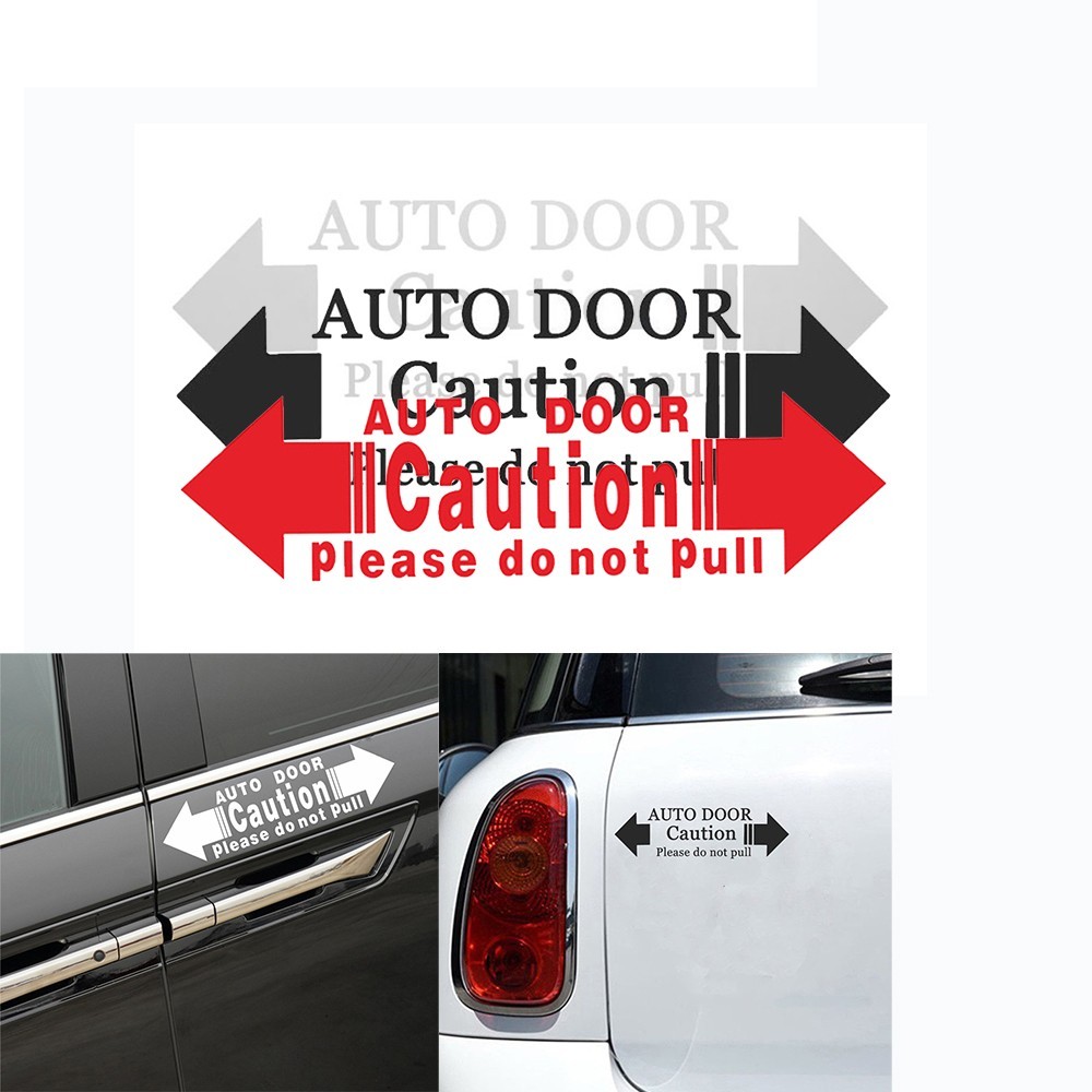 YAFEXHM 】Automatic Door Hint Caution Please Do Not Pull Decal Car ...
