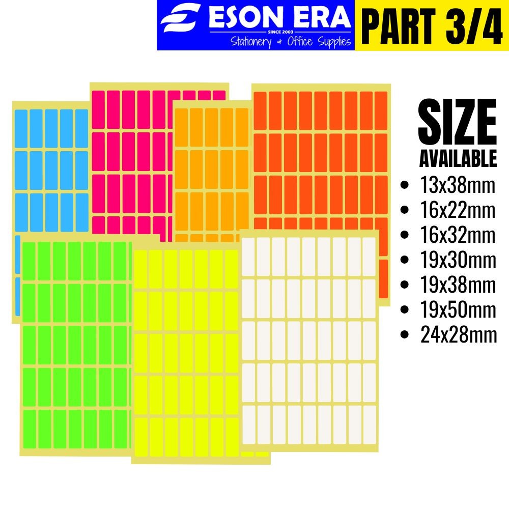 [Part 3/4] Square Self Adhesive Label Sticker 10sheets/pack Sticker ...