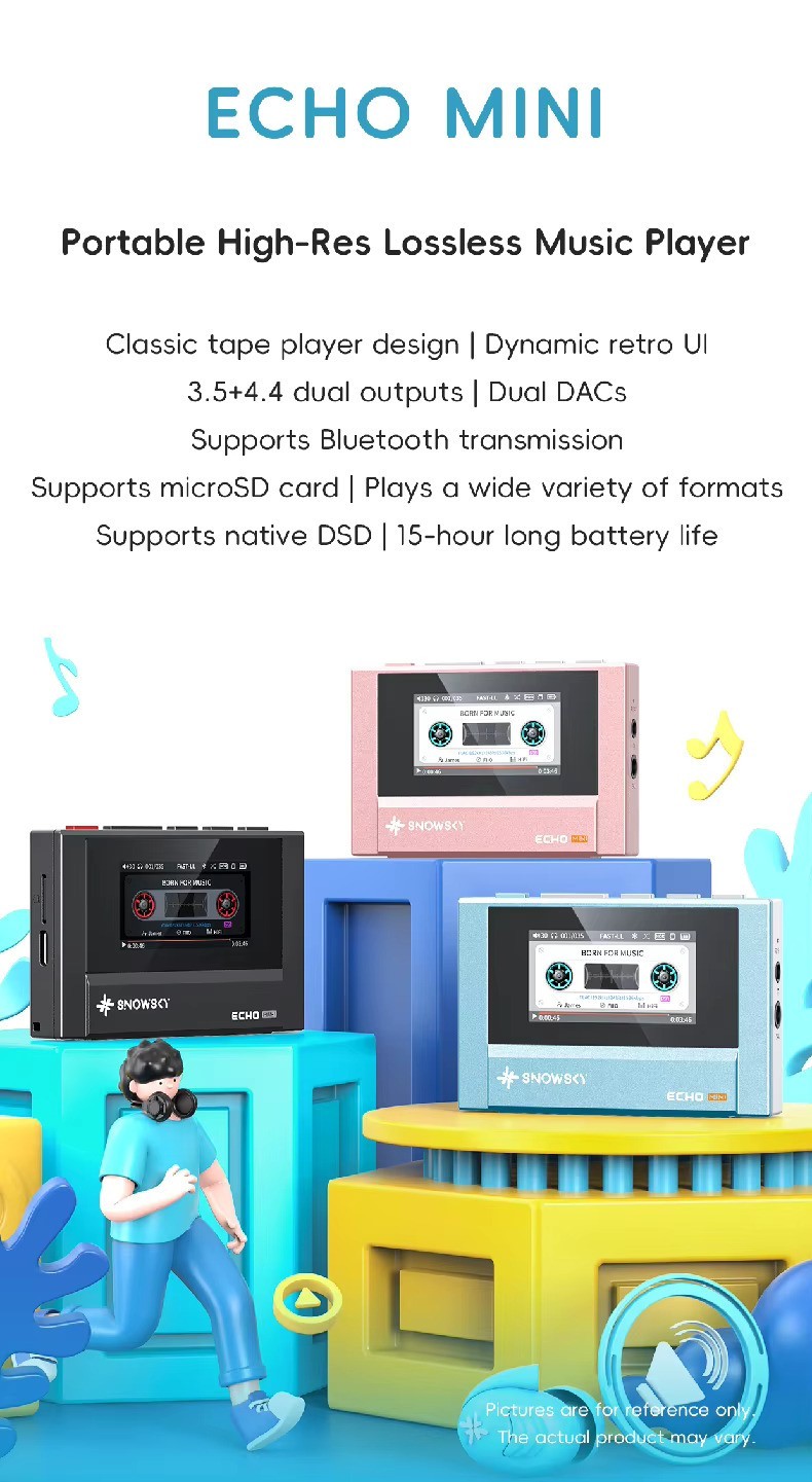 Snow Sky Echo Mini: HiFi Bluetooth MP3 Music Player, 15 Hours Playback ...