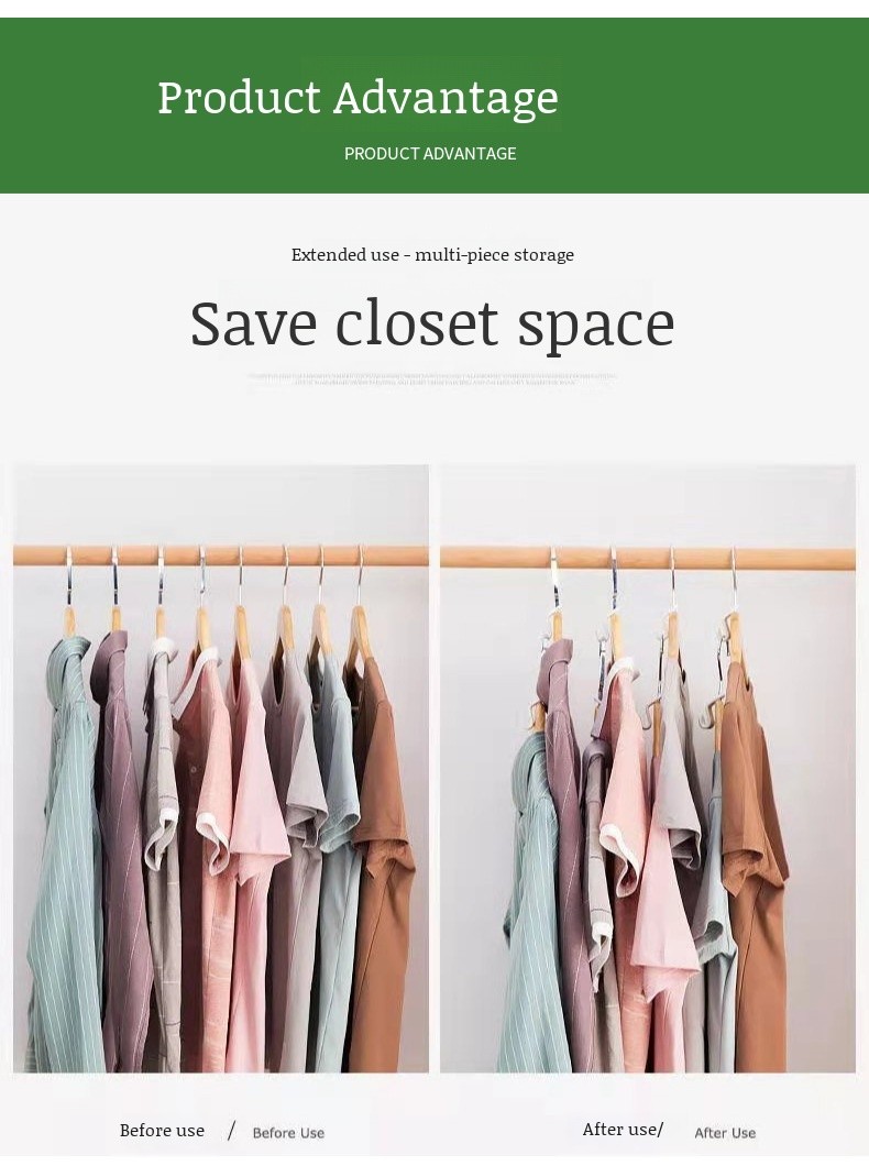 Clothes Hanger Bracket Space-saving Clothes Hanger Accessories Multiple ...