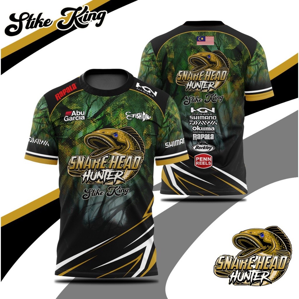 Tshirt Sublimation Snakehead Hunter Strike King, Baju Pemancing ...