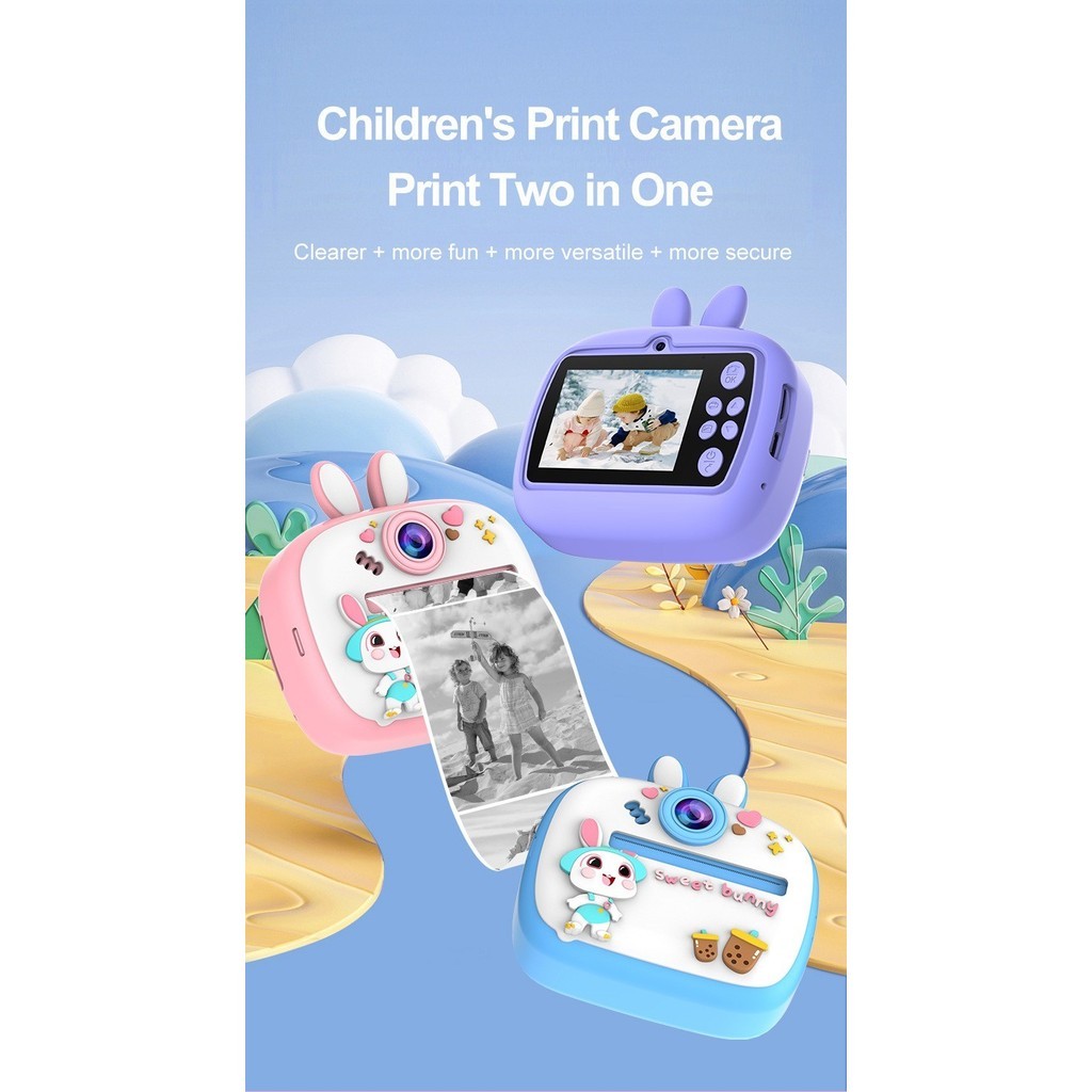 《Mega Sale》Kids Camera Instant Print 1080 Dual Cameras Christmas ...