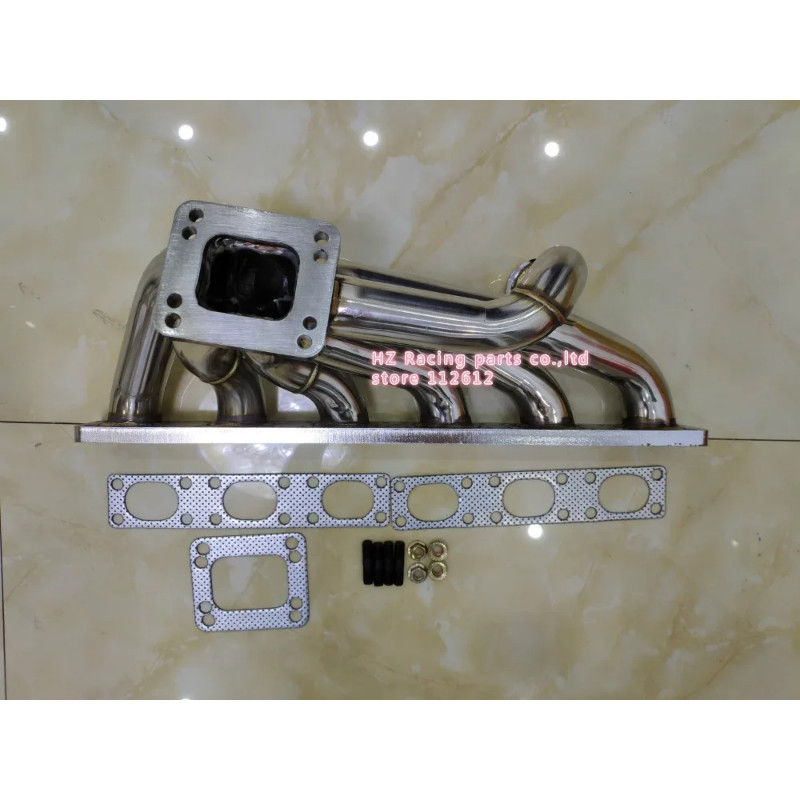 3mm Thick Top Mount Turbo Manifold for bmw 325 328 E30 E34 24V M50 M52 S50 S52 exhaust manifold ...