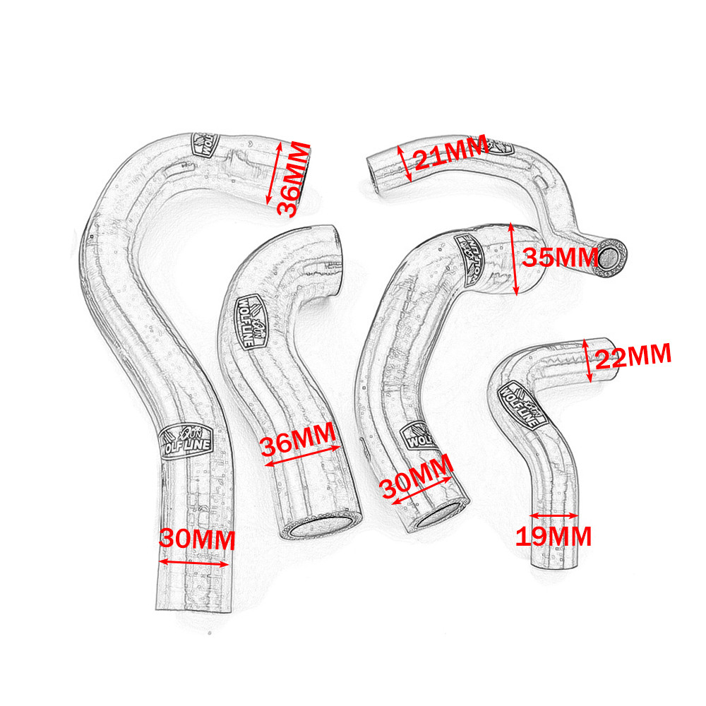 Silicone Radiator Coolant Hose kit For Yamaha MT-09 FZ-09 MT09 Tracer ...