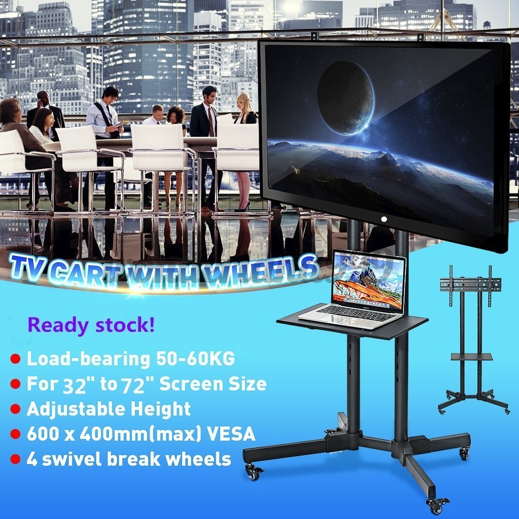 Mobile TV Trolley 34-72" Screen LED LCD Monitor Mount Plasma Display ...