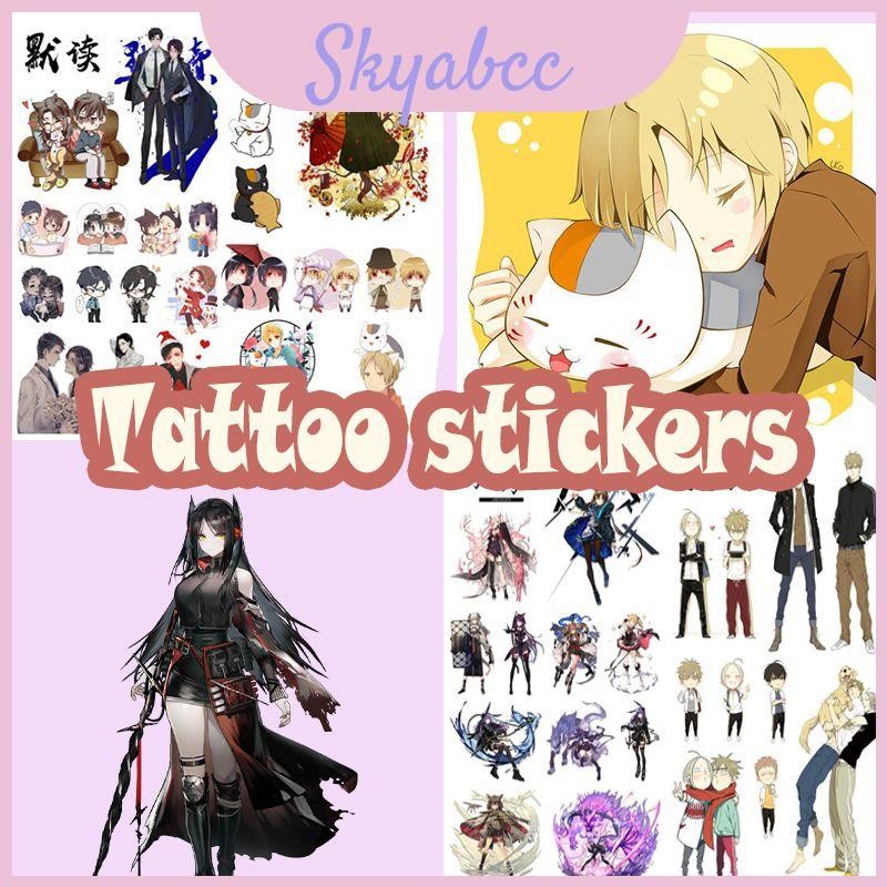 Mini Adorable Anime Tattoo Sticker Collection Showcasing Exquisite ...