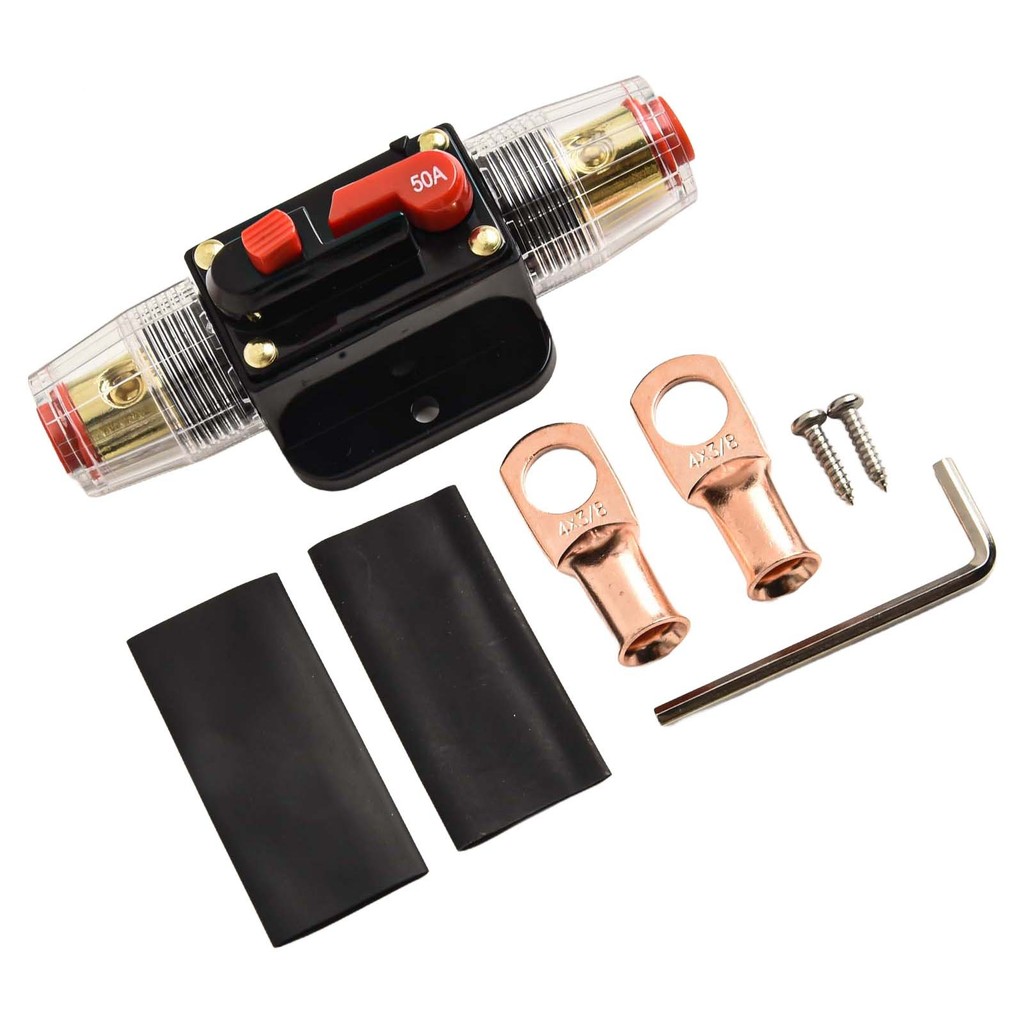 [LLMA]1Packs Auto Inline Fuse Breaker with Wire Lugs and Heat Shrink ...