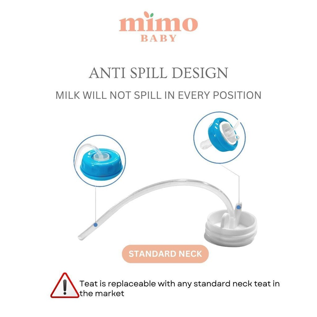 Mimo Baby Anti-Gravitation Handsfree Milk Bottle, 150ml | Shopee Malaysia