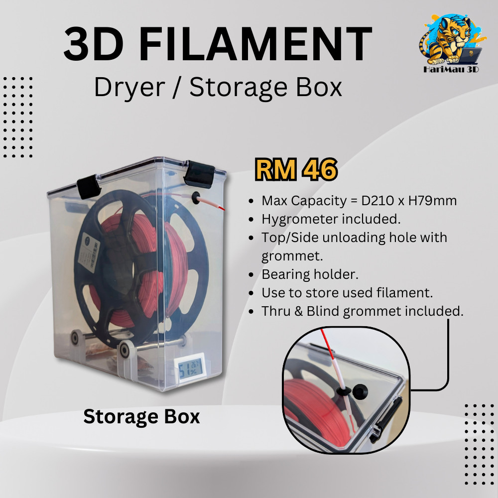 Filament Dryer / Storage Box ( FAST Dry / Dry Feeding / Support 1KG ...