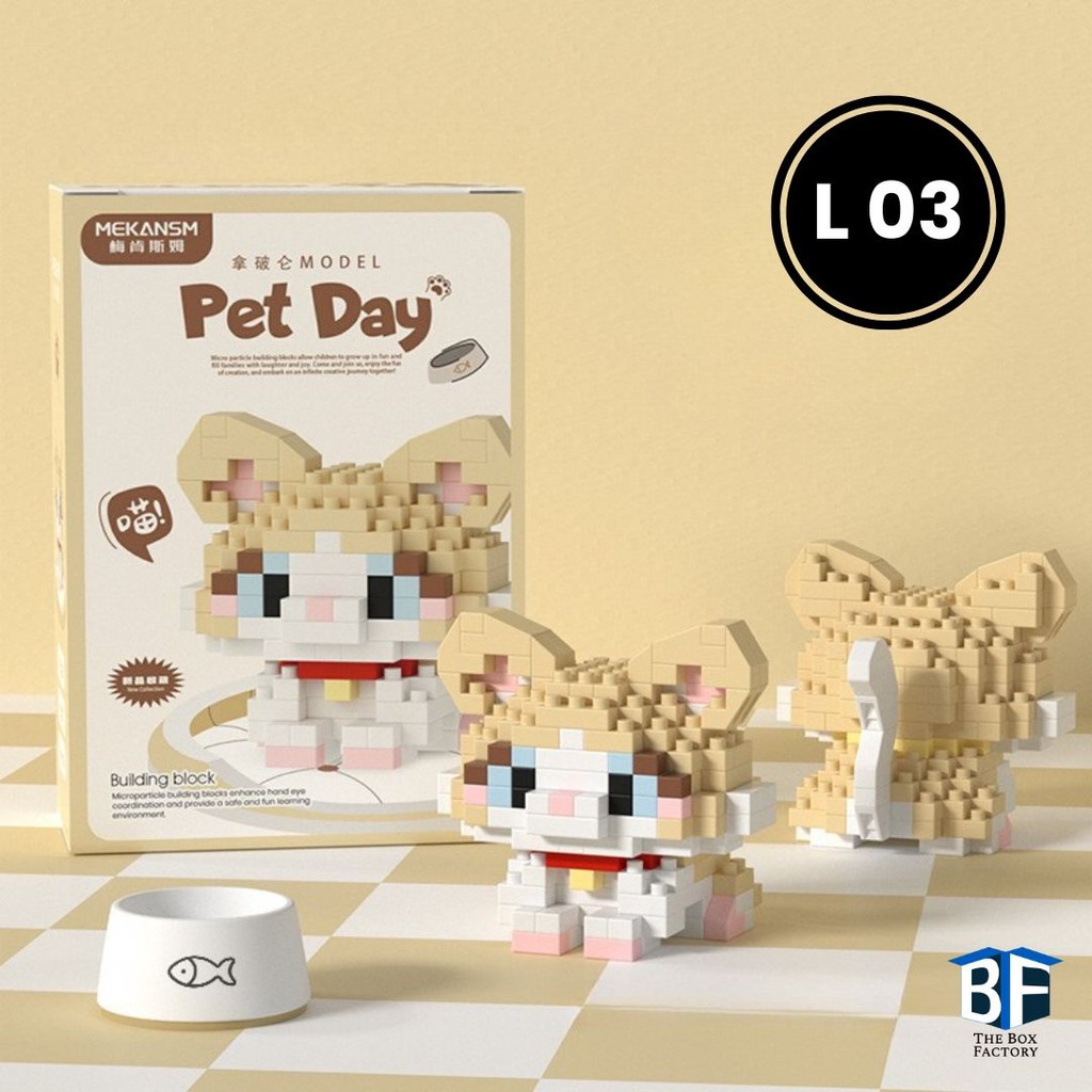 TBF Cat Nano Block Cartoon DIY Mini Toys Gift Hadiah Decoration Model ...