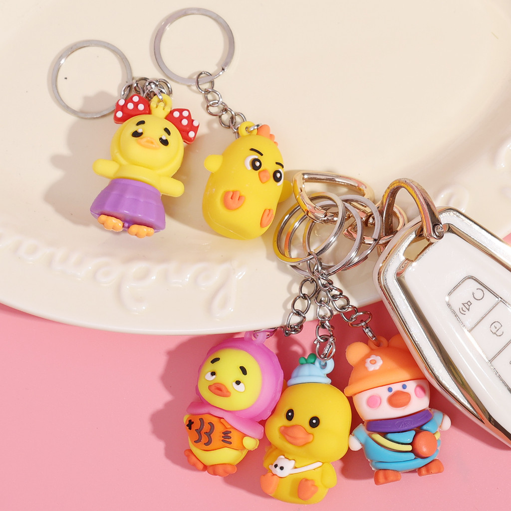 Mini Upsetduck Backpack Decoration Keychain - Cartoon Kawaii Anime ...
