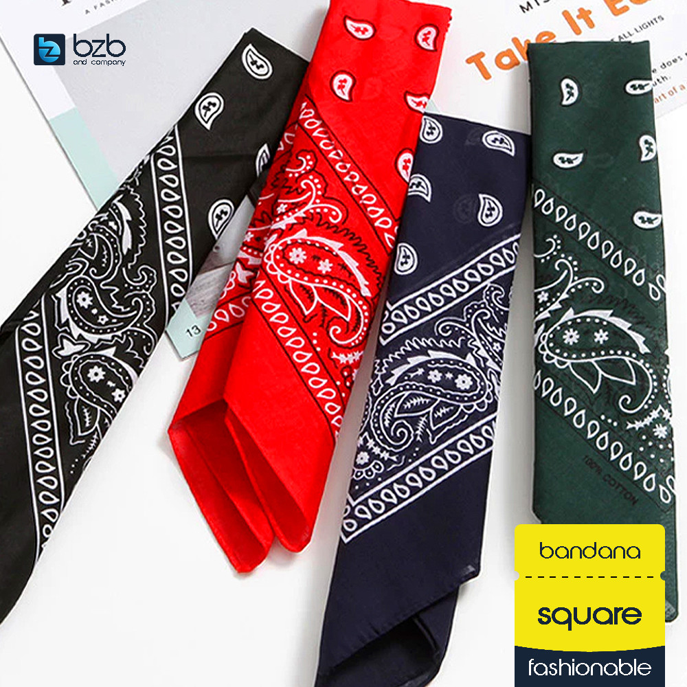 STYLE STAPLE 💥 55x55cm Hip Hop Square Scarf Bandana Style Turban ...