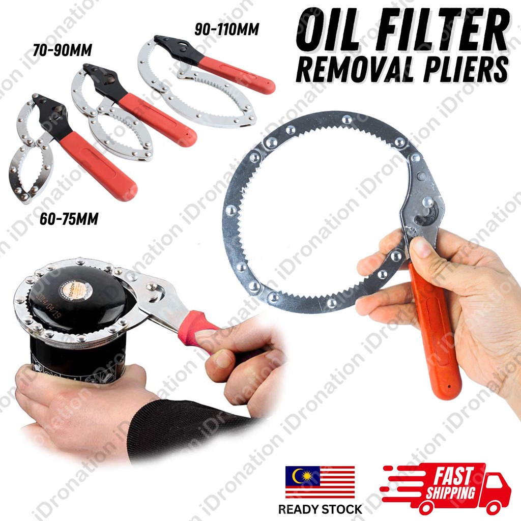 60-75mm/70-90mm/90-110mm Oil Filter Removal Handcuff Wrench Anti-skid ...