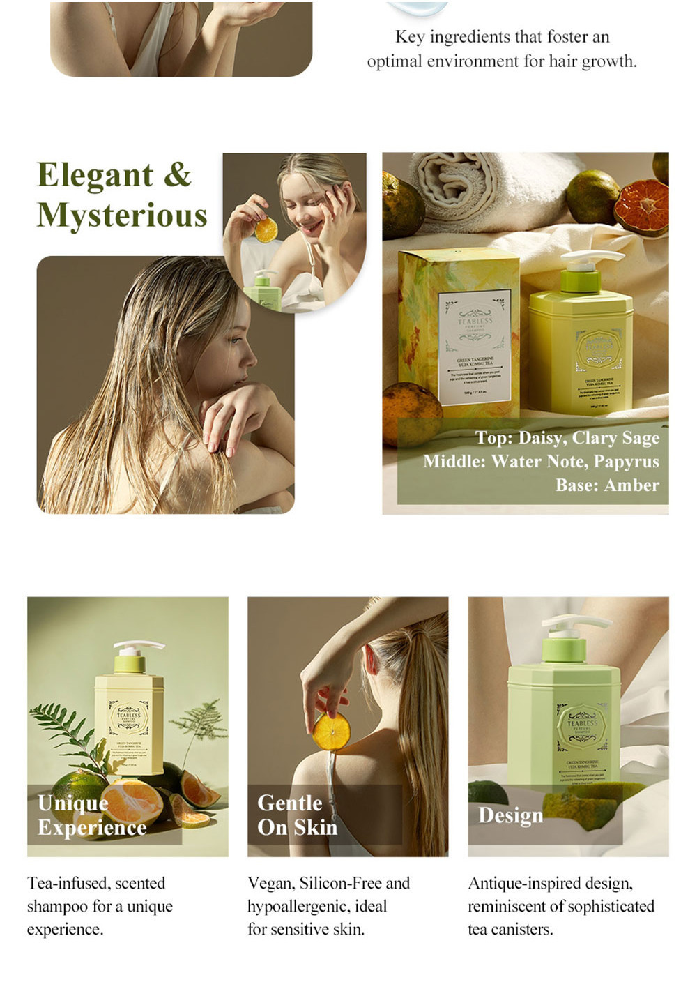 Teabless Green Tangerine Yuja Kombu Tea Perfume Shampoo (500g) | Shopee ...