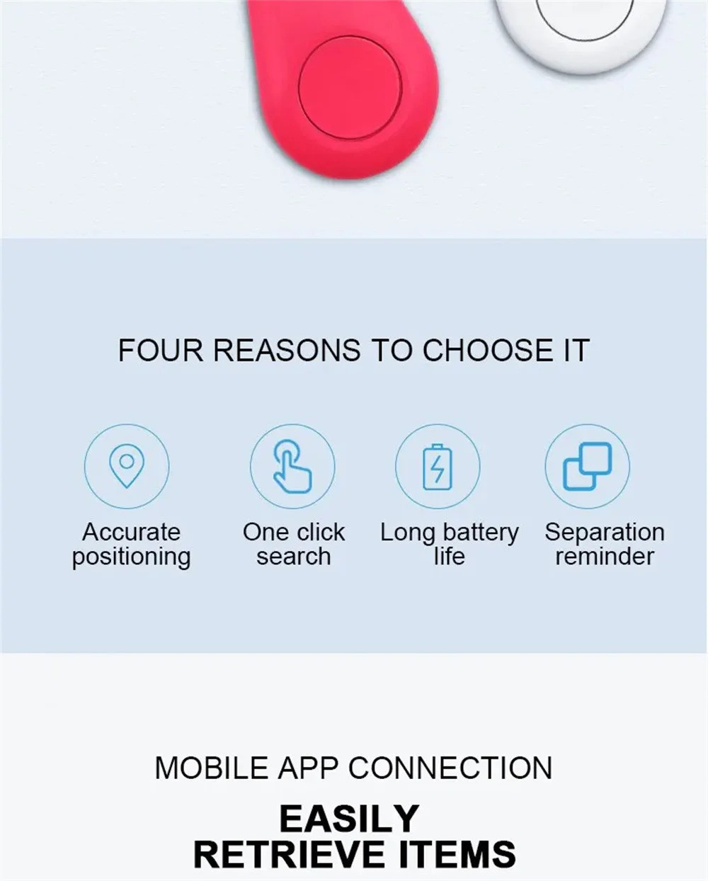 COD GPS tracker Mini smart pet Anti Lost alarm wireless child bag Key ...