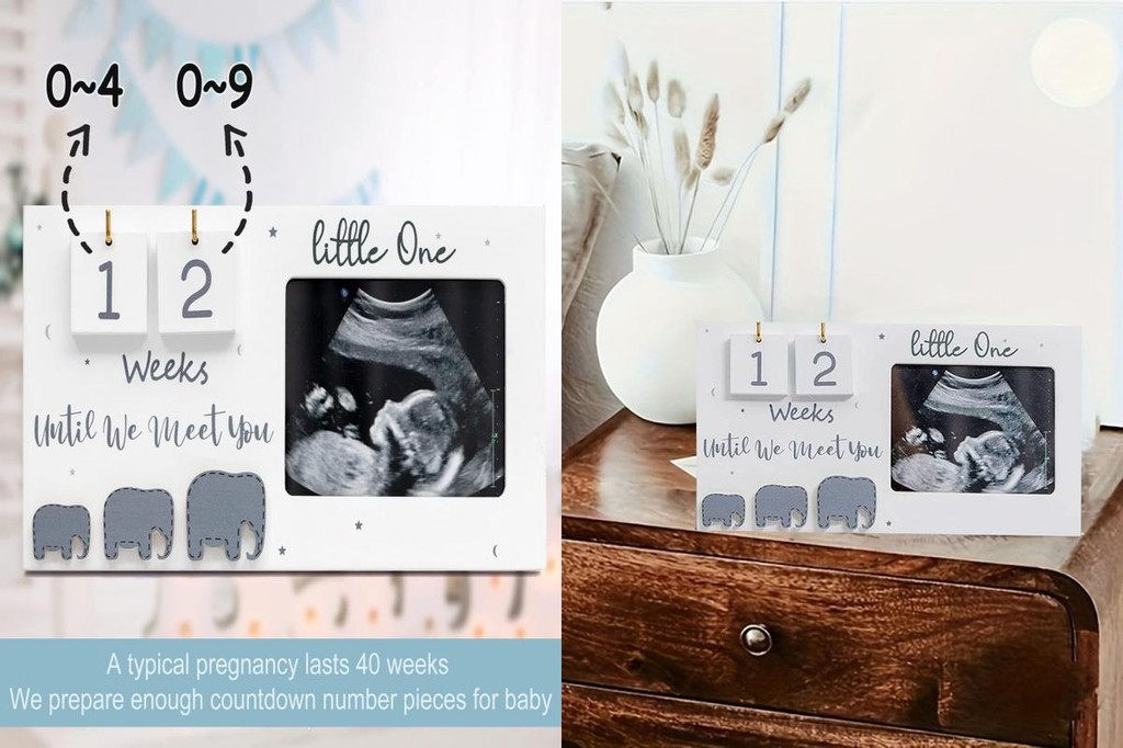 Wooden Photo Frame Nursery Decor Baby Ultrasound Photo Frame Wooden ...