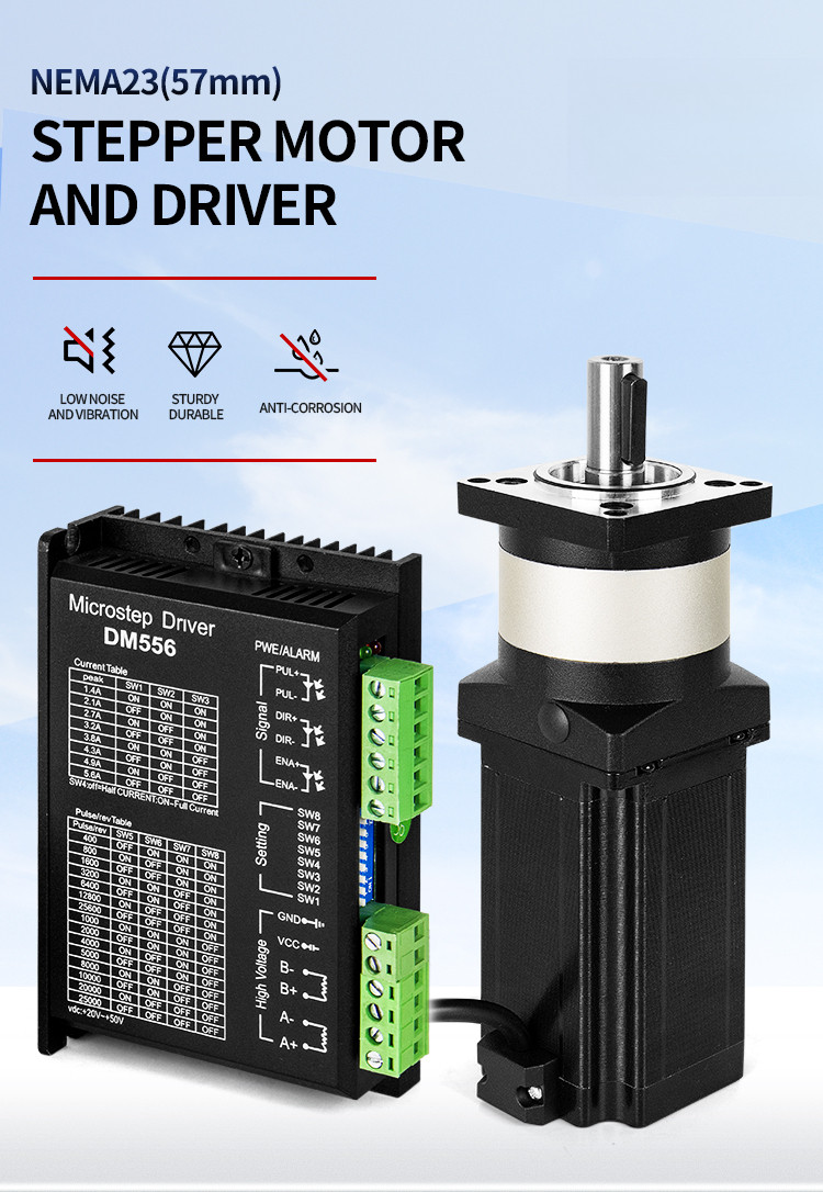 Nema 23 Hybrid Stepper Motor Robot Industrial Planetary Gearbox Helical ...