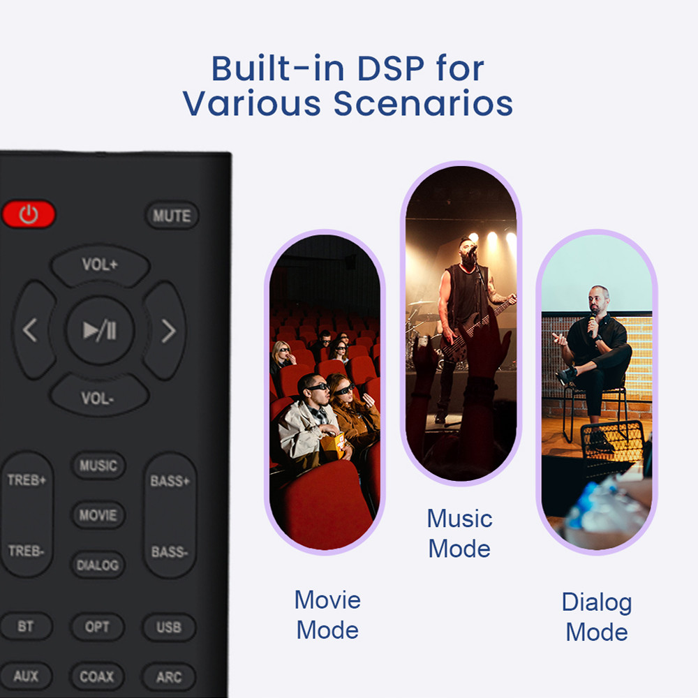 SonicGear StudioBar 600HD DSP Bluetooth 5.0 TV Sound Bar Speaker | HDMI ...