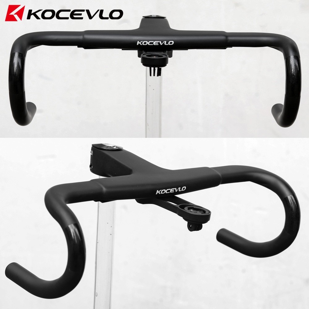 KOCEVLO Road Bicycle Handlebar 28.6/31.8mm Carbon Fiber Integrated ...