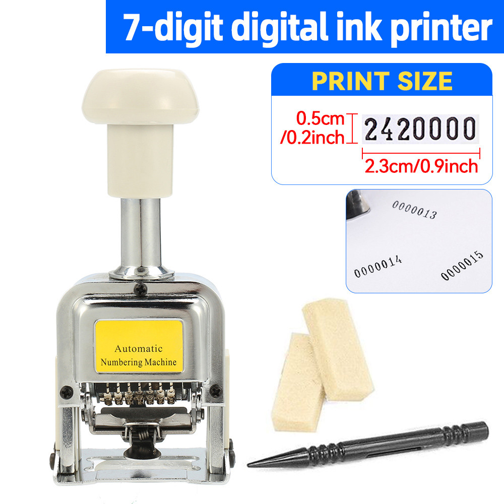 7-digit Automatic Numbering Machine Manual Single-row Coding Machine ...