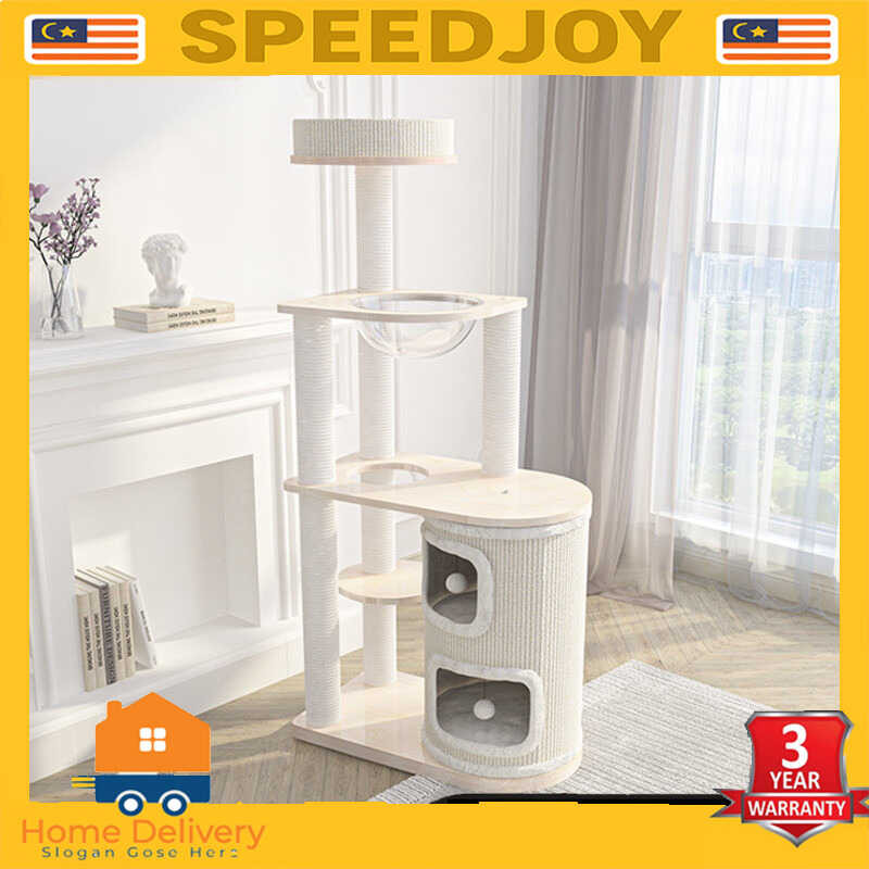 SPEEDJOY Imported Birch Cat Tree - 5-in-1 Solid Plywood Cat Tower with ...