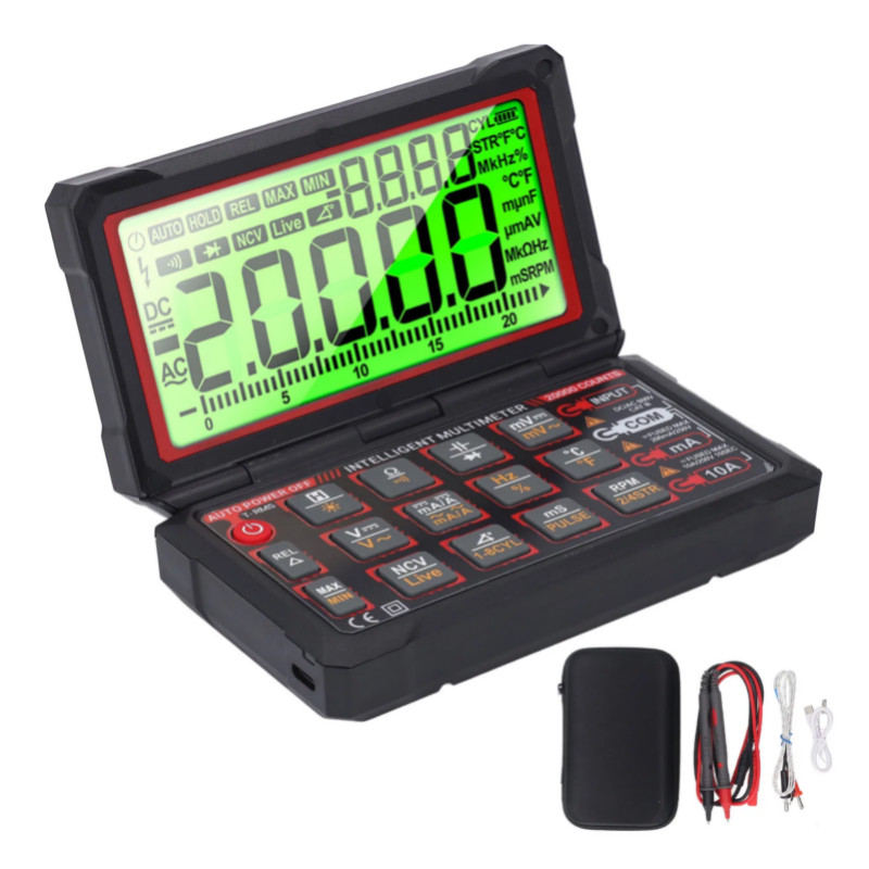Digital Multimeter Dwell Angle Measurement NCV Rechargeable Cable ...