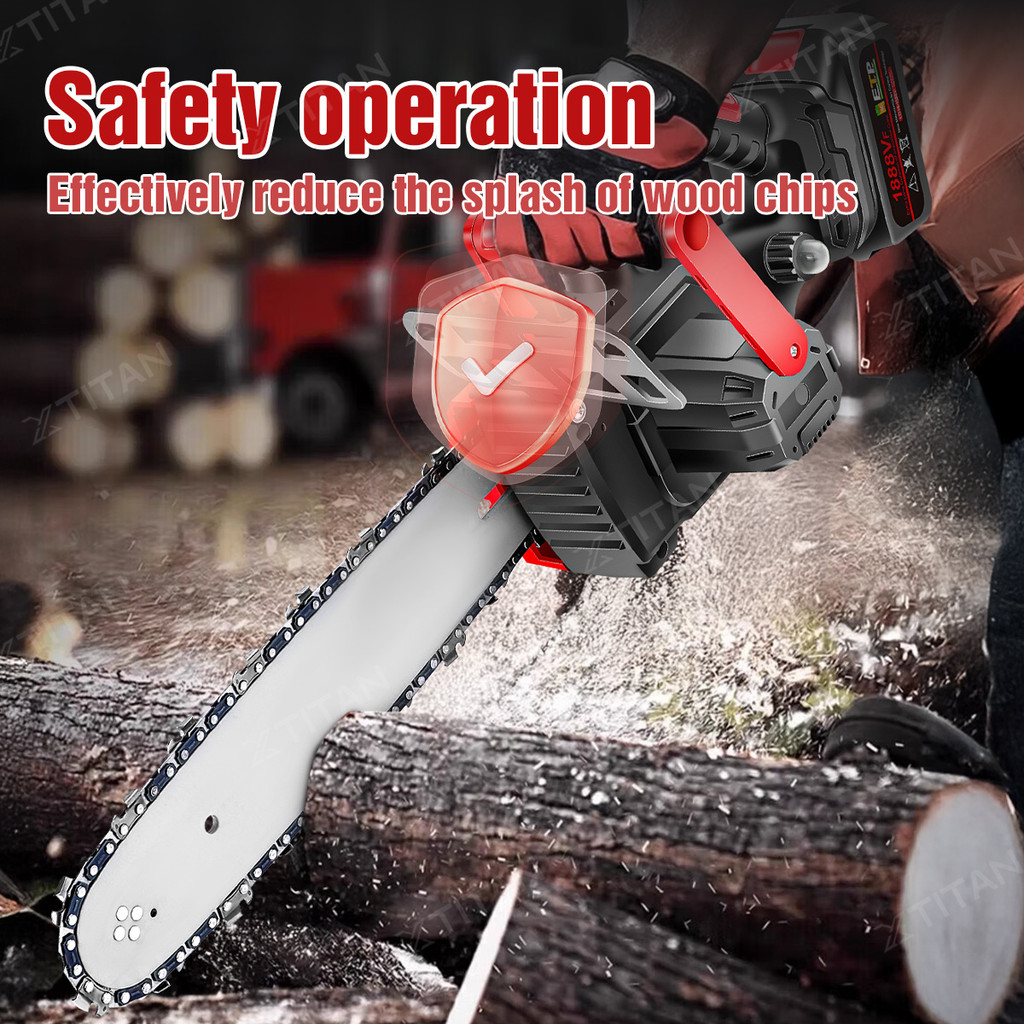 XTITAN 【New Version】 無線鏈鋸電鋸12" Brushless Cordless Chainsaw Lithium ...