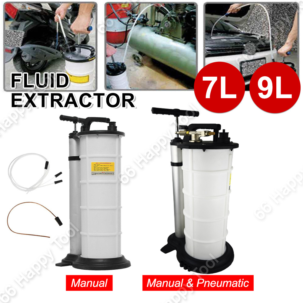 7L / 9L Manual & Pneumatic Vacuum Fluid Extractor Automotive Auto Engine Oil Transfer Pump Car ...