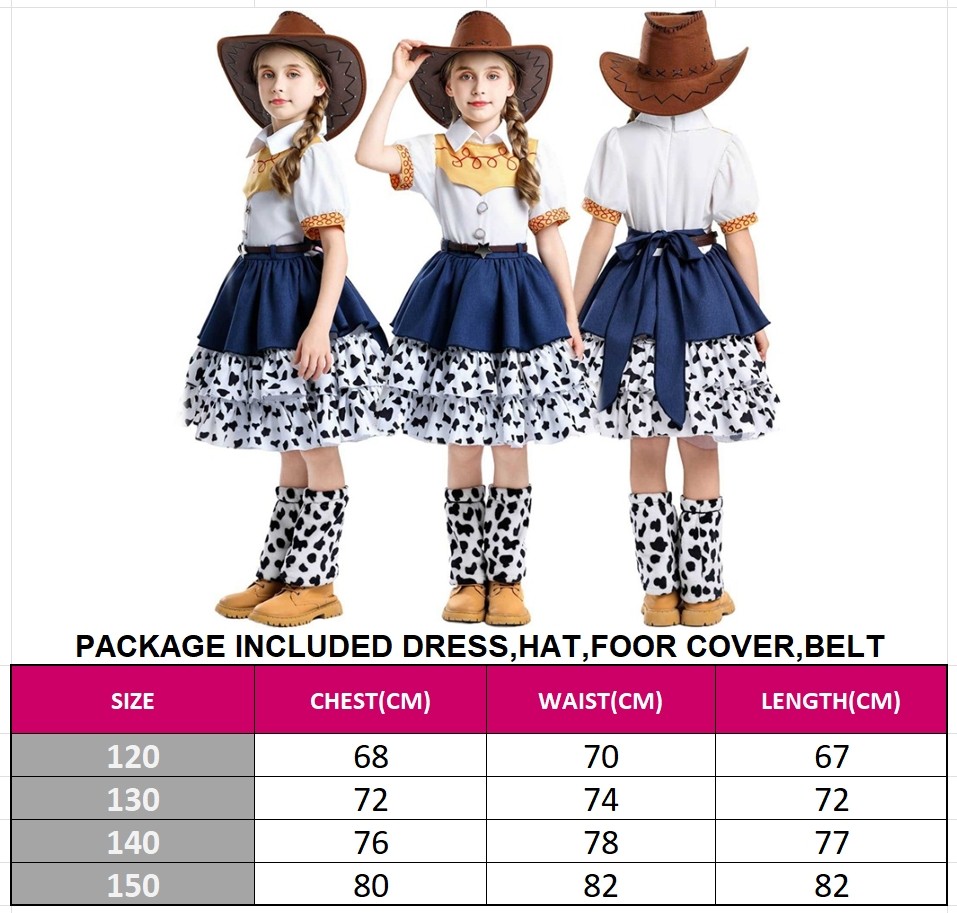 MYLITTLELASS Kids Cowboy Cowgirl Sheriff Bo Peep Costume Set Dress Up ...