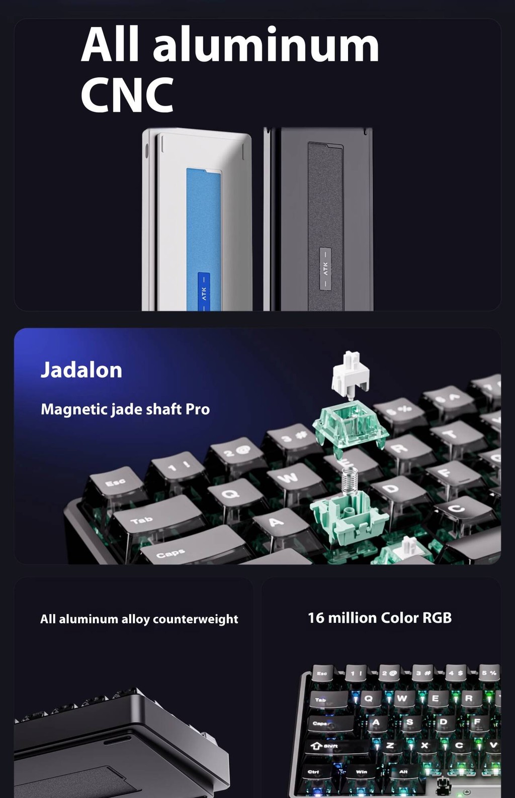 ATK68 V2/V3 all-aluminum ultra-low latency high-end magnetic switch ...