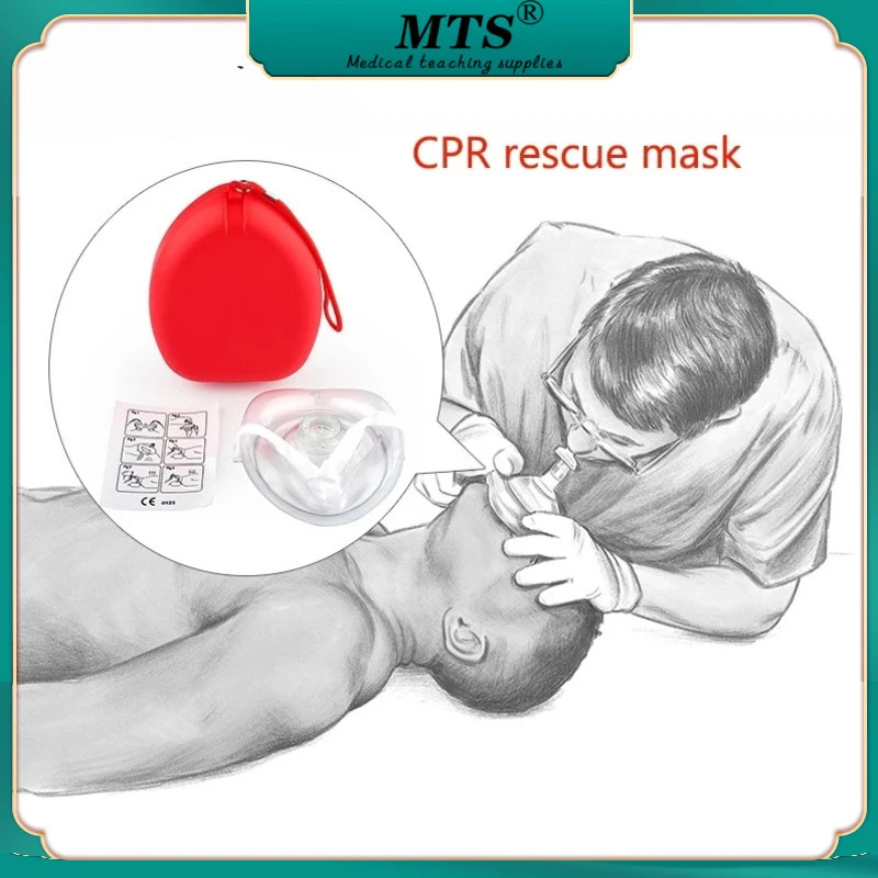 CPR rescue mask mouth-to-mouth artificial respiration first aid training cardiopulmonary ...