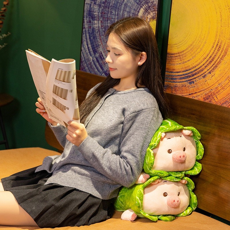 Kawaii Pig Plush Toy Fun Vegetable Piglet Plushie Doll Pillow Cute Pink ...