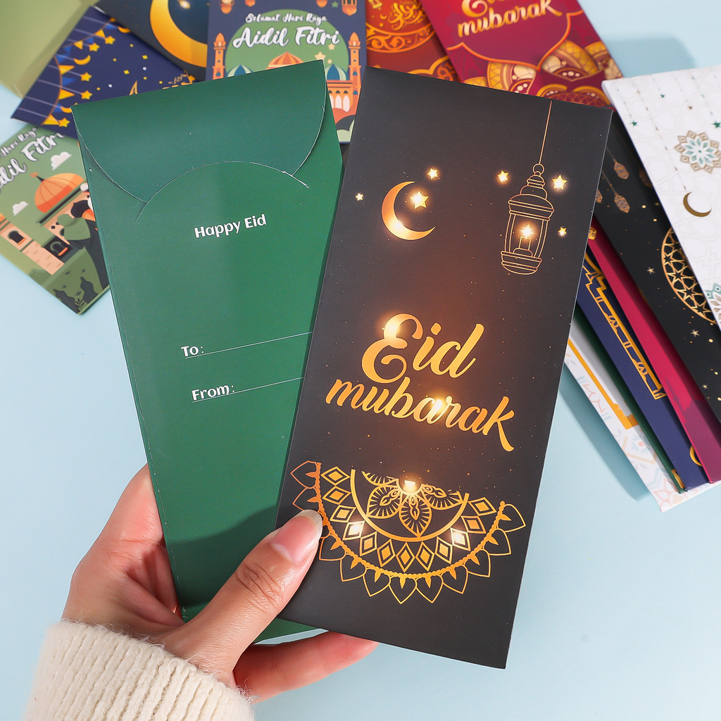 6 Pcs Creative Ramadan Castle Prints Best Wishes Red Packets - Eid ...
