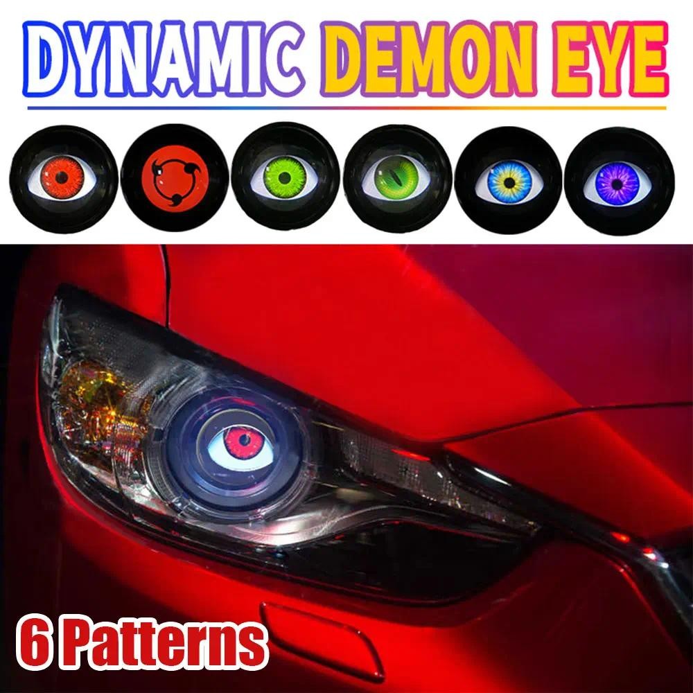 12V Dynamic Devil Eyes LED Car Lights 3 Inch Remote Control Eyes ...