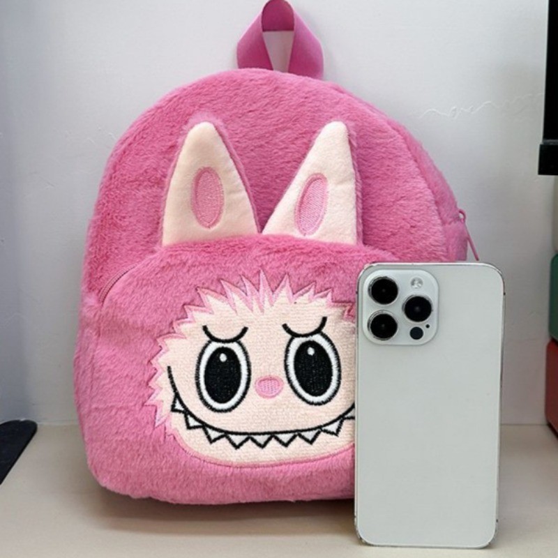 Cartooon Labubu Plush Backpack Cute Labubu Doll Plush Bag Children ...