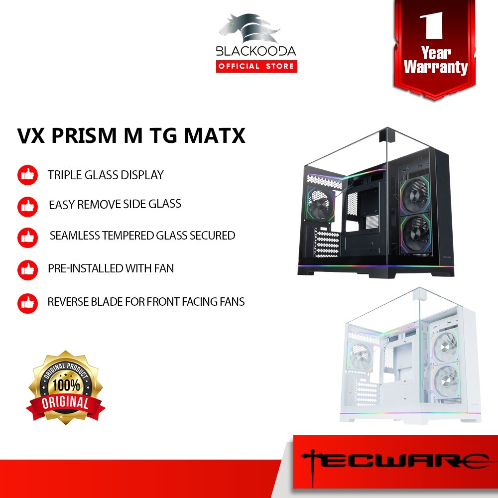 Tecware VX Prism M TG M-ATX Casing | Shopee Malaysia