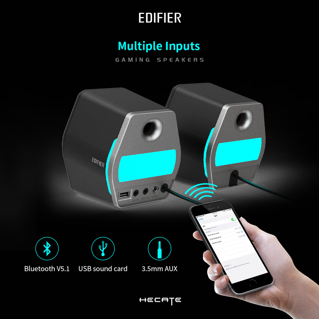 Edifier Hecate G2000 Gaming Speakers - Bluetooth V5.1 | RGB Lighting ...