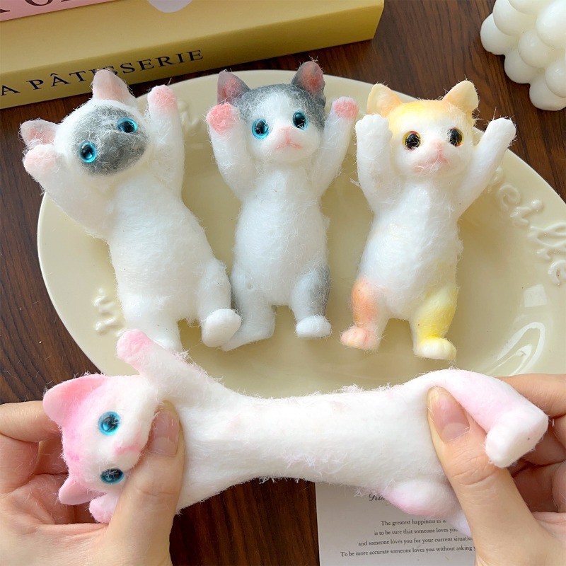 [ Featured ] Raised Hand Cat Pinch Toy - Cartoon Room Decoration ...