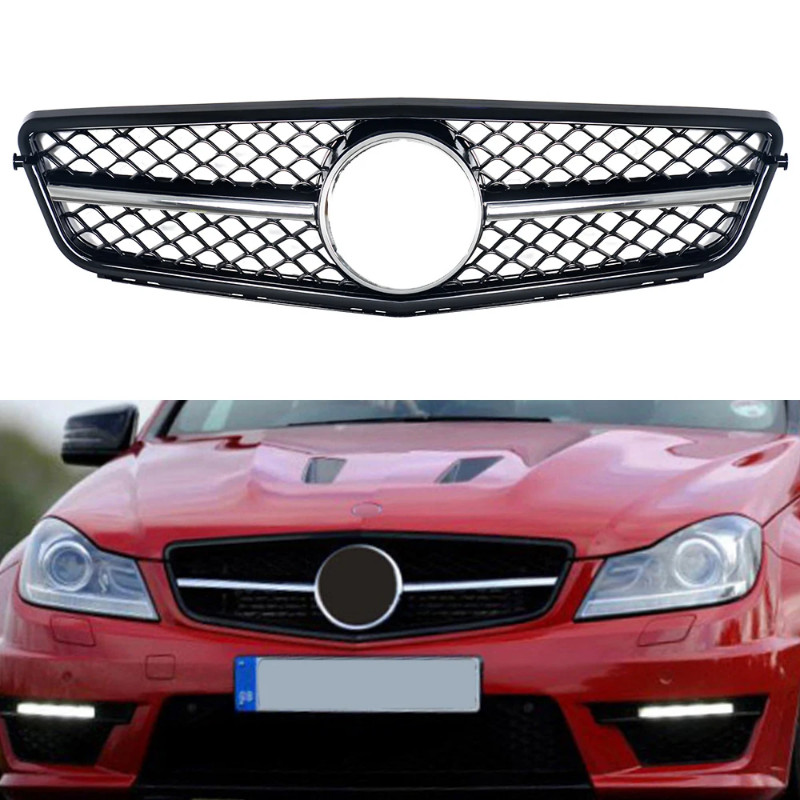 Modified For C Class W204 Front Grill C180 C200 C300 GT AMG Saloon ...