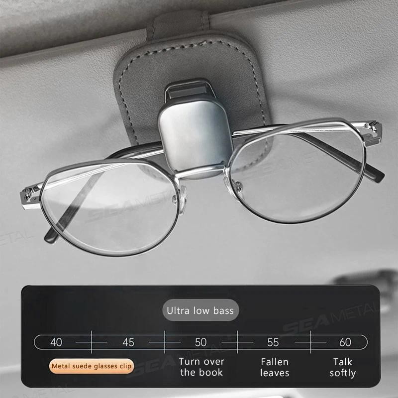 2pcs Metal Car Sun Visor Clip Glasses Holder Wear-Resistant Suede ...