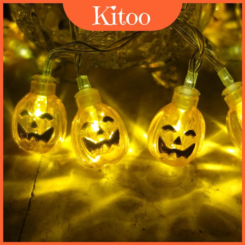 Charming Halloween Led String Lights With Vibrant Pumpkins Spiders ...