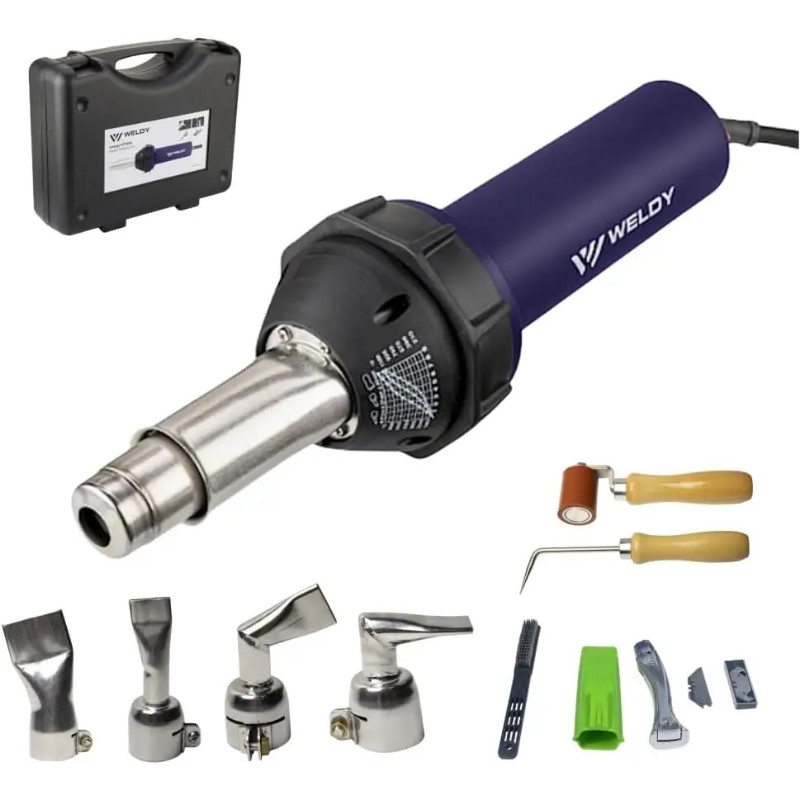WELDY 1600W Hot Air Torch Kit Heated Gun Swiss PVC TPO Membranes ...