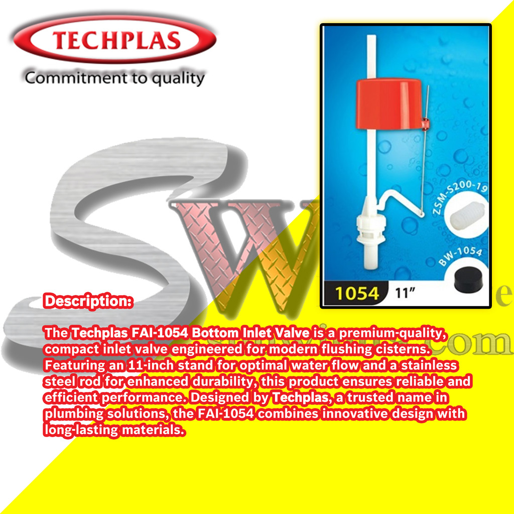 (TECHPLAS) COMPACT BOTTOM INLET VALVE FLOAT VALVE BOTTOM INLET FAI ...